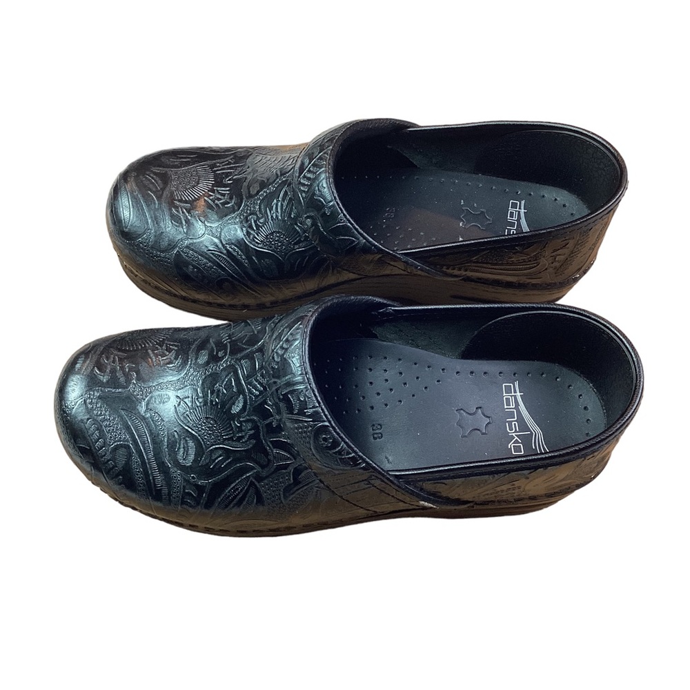 Dansko Embossed Leather Clog Mule - Gem